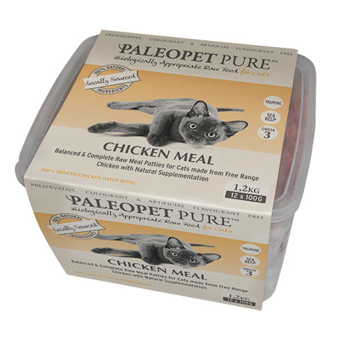 PaleoPet Pure Chicken Meal Patties for Cats 12 x 100g (1.2kg) – Ck ...